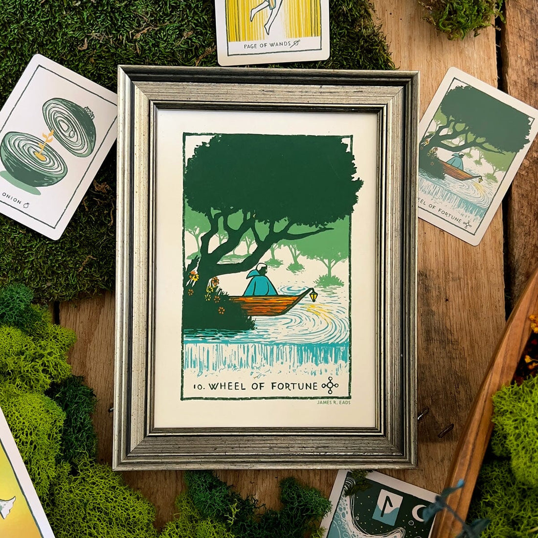 The Wheel of Fortune Green Glyphs Tarot | Free Print by James R. Eads ...