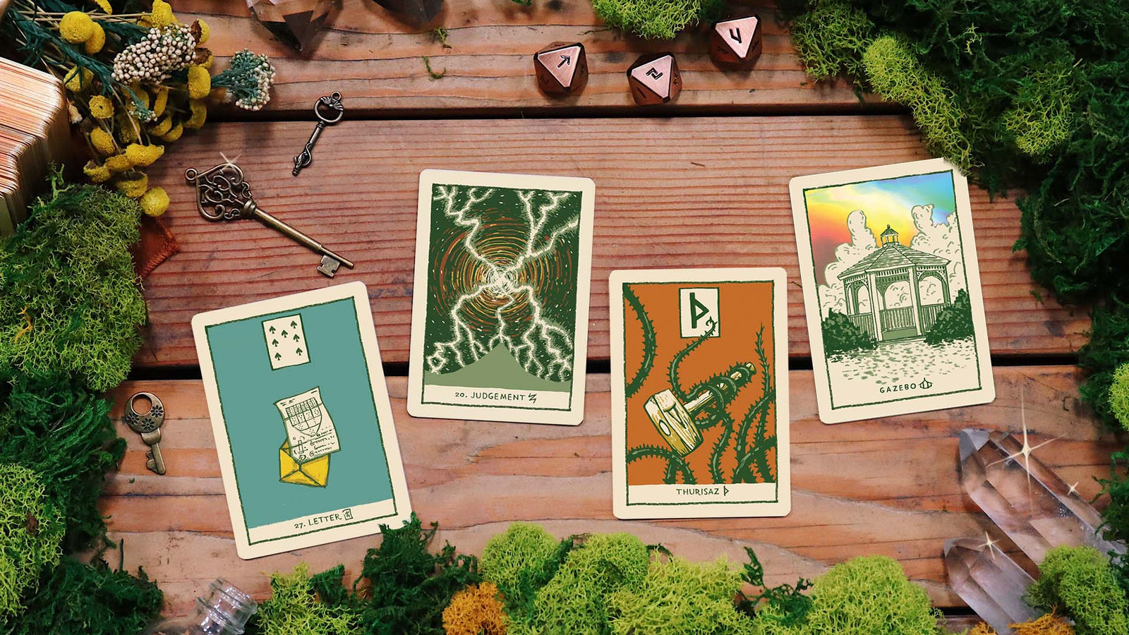 Green Glyphs Tarot - Shop unique Tarot, Runes, Oracle and Lenormand for ...