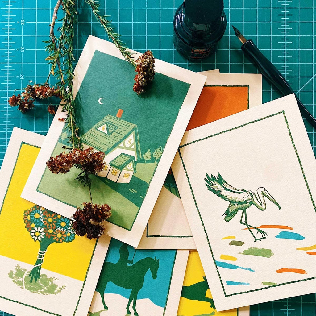 Green Glyphs Correspondence | James R. Eads Greeting Cards – Prisma Visions